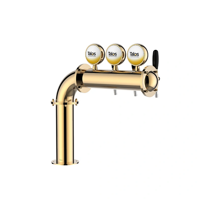 TALOS L Tower Stainless Steel 3 Tap Tower 85mm Beer Dispensing ...
