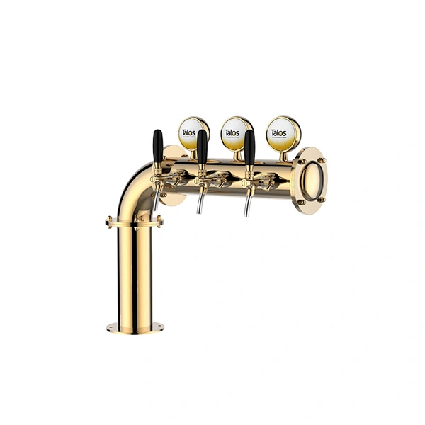 TALOS L Tower Stainless Steel 3 Tap Tower 102mm Beer Dispensing ...