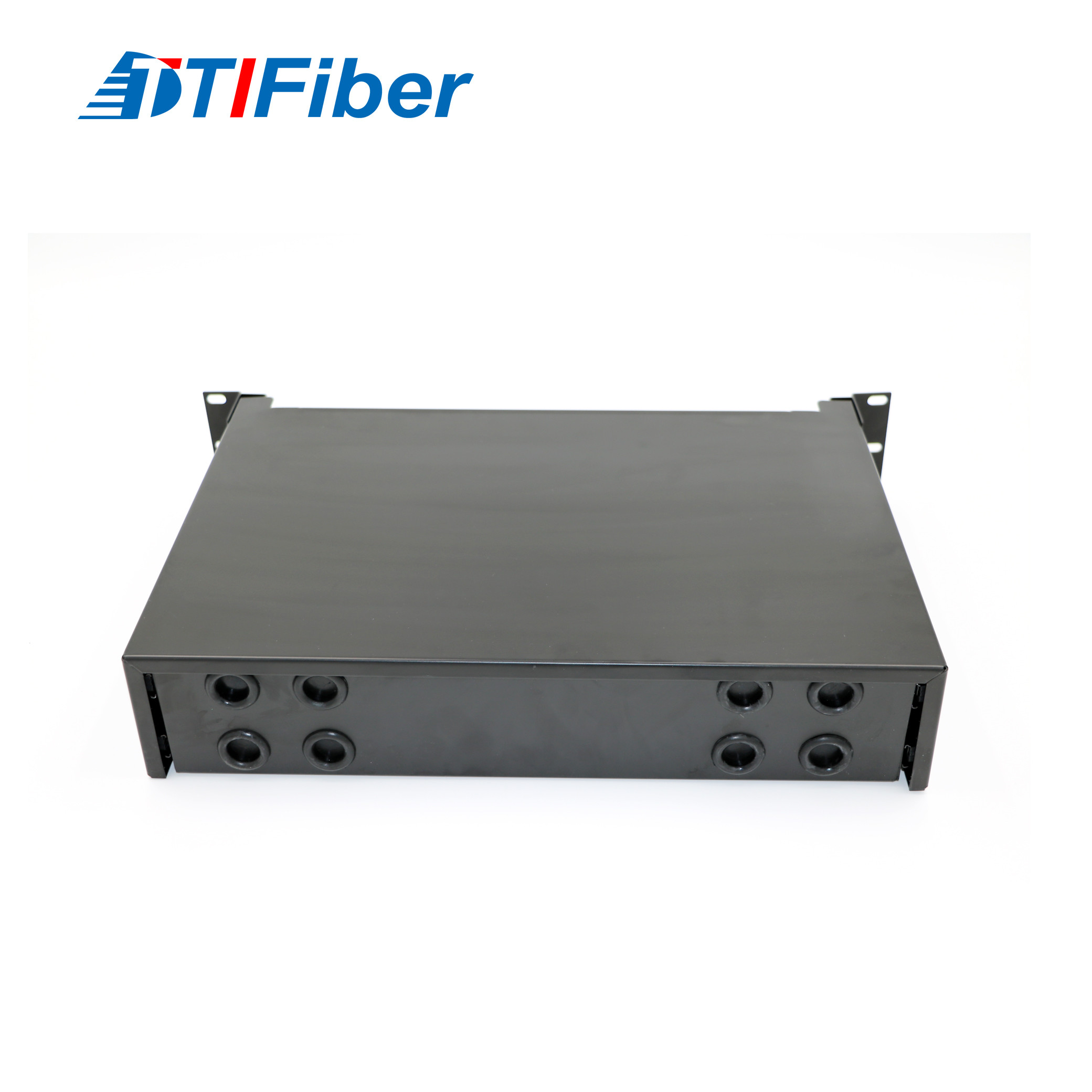 LC Type 2U Fiber Optical Patch Panel Cold Rolled Steel Box