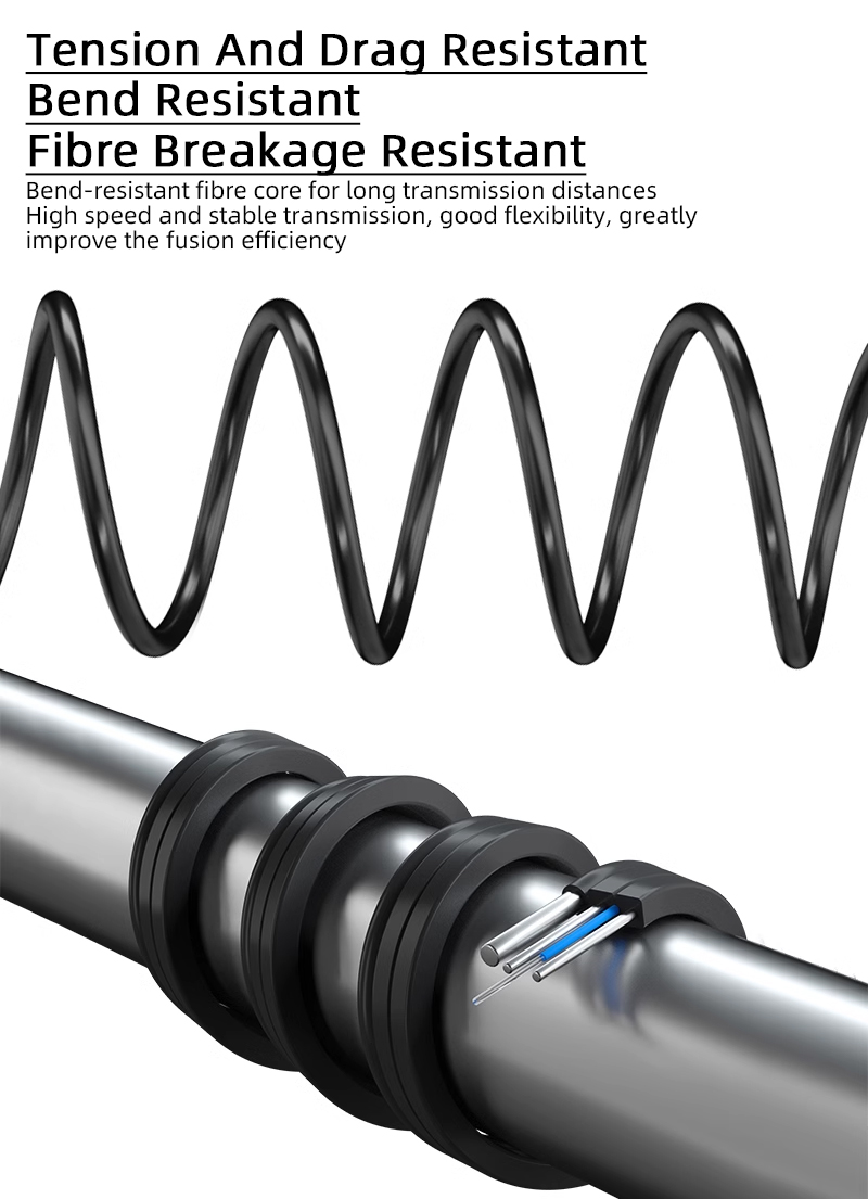 1 2 4 Core Drop FTTH Fiber Optic Cables - TTI Fiber