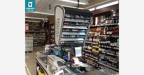 Overhead plastic cigarette dispensers Satom®