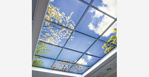 customized image 36W 600*600 artificial skylights led flat panel light ...