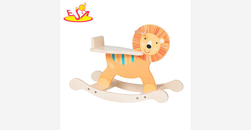 2021 New design wooden lion rocking horse for baby W16D126 from China ...