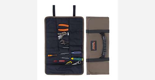 Custom Waxed Canvas Tool Roll Organizer | Portable Roll Up Tool Bag