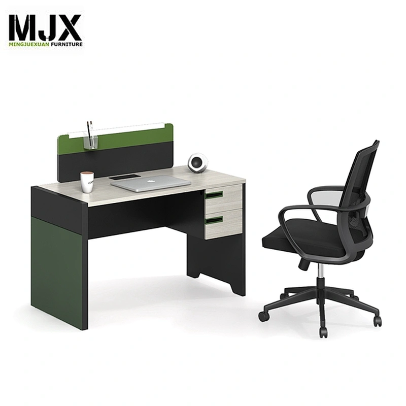 Partition single seat staff table one person workstation with table ...