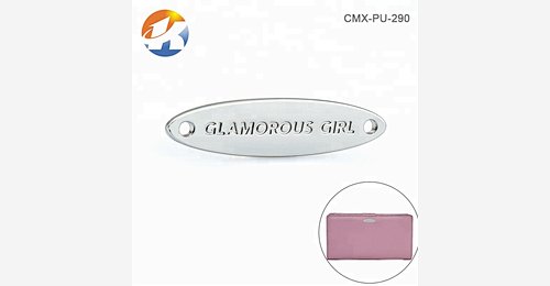 Custom Engraved Logo With 2 Holes Sewing Metal Clothing Logos ,Dongguan ...