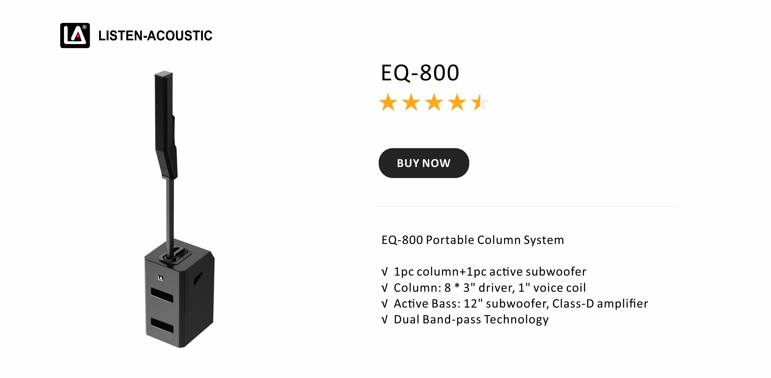 Column Speakers EQ-800 Series | LISTEN ACOUSTIC