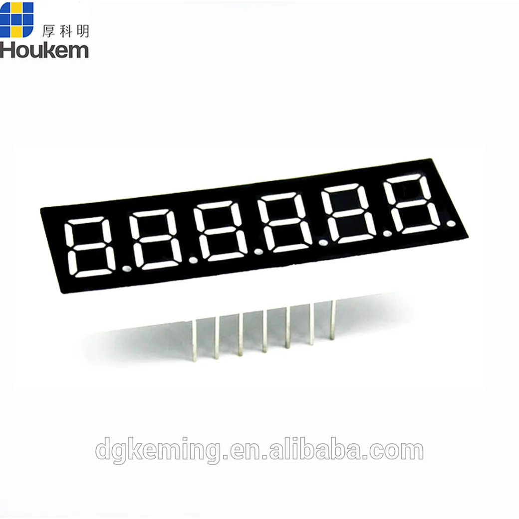 Common anode fnd 0.36 inch 7 segment display ultra red 6 digit 7 ...