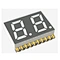 Houkem White Green Blue 0.3 inch 7 segment 2 digit smd led display - Houkem