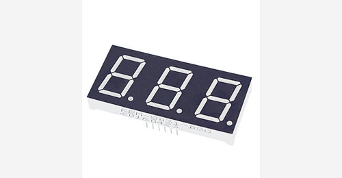 Blue color 0.8 inch 7 segment led display 3 digit seven segment led display
