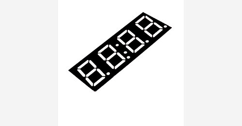 ISO 9001 factory common anode 08 inch white 4 digit 7-segment led clock ...