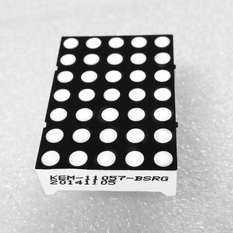 Amber 5x7 dot array display orange led dot matrix display kem-11057-ba
