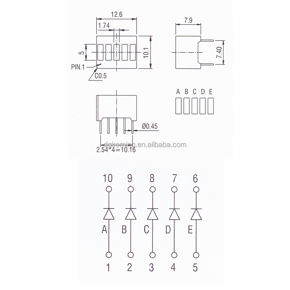 3 colors led bar graph 5 segment bar graph display China manufacturer