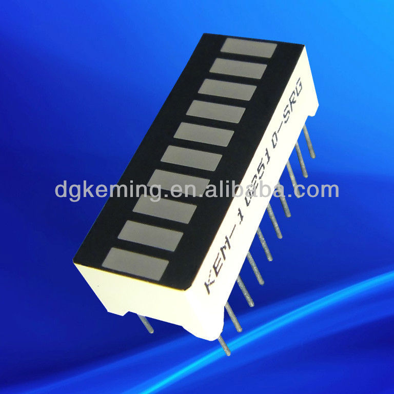 10 segment display ten bar super red color