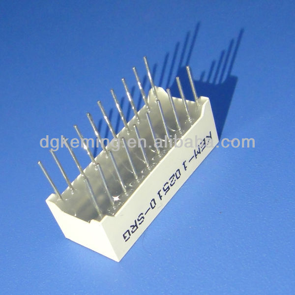 10 segment display ten bar super red color