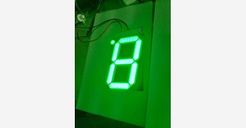 Pure Green 7 Inch 1 Digit 7 Segment Clock Display