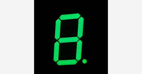 7 Inch 1 Digit 7 Segment Clock Display Super Green