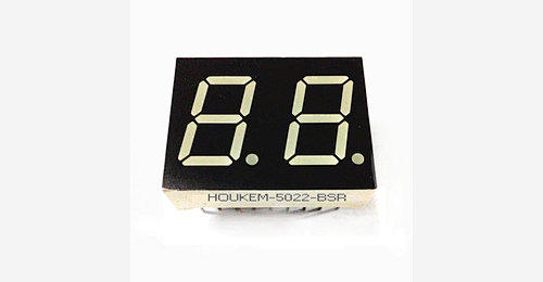 White Color 0.5 inch 2 Digits 7 Segment Display 7 Segment Anode Display