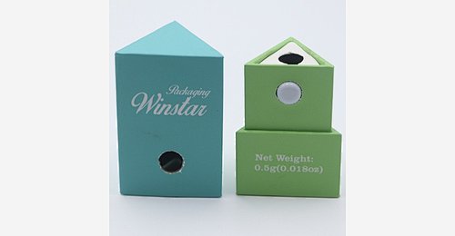 Triangular button closure custom packaging | Archibald