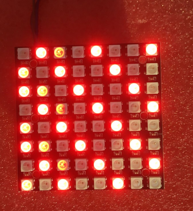China 8x8 RGB WS2812B SK6812 hard 8x8 led matrix module