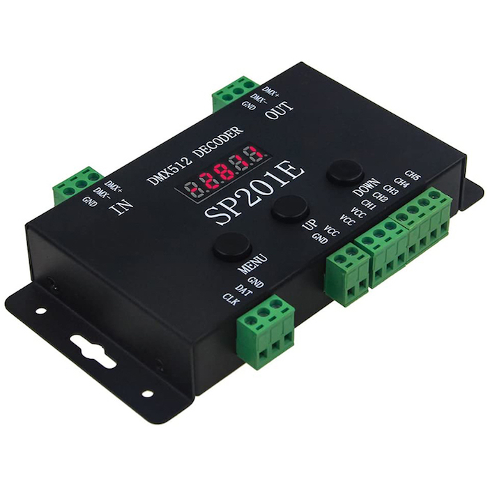 SP201E DMX512 DMX to SPI Controller Decoder for WS2812B WS2811