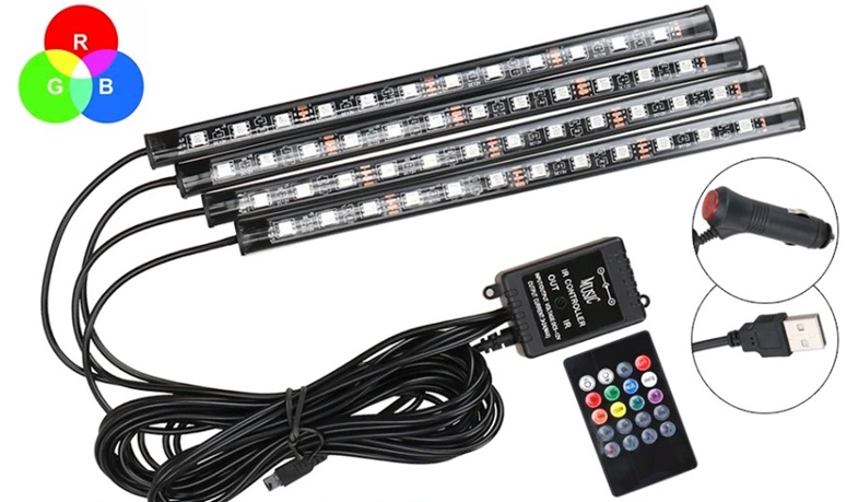 how to use led light strips for car interior?--Hanron Lighting