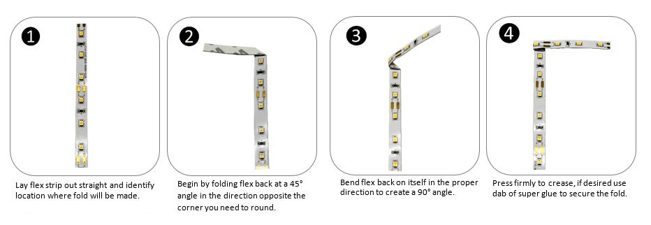 How to install led strip light around a corner? -Hanron Lighting