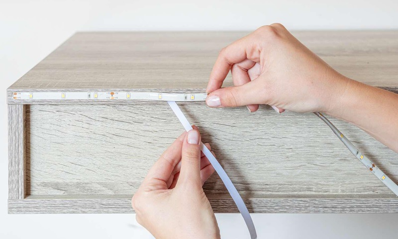 Will LED Strip Lights Stick to Wood? - Hanron Lighting