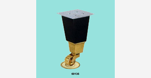 Square turned wooden legs with brass caster wheels for furniture from ...