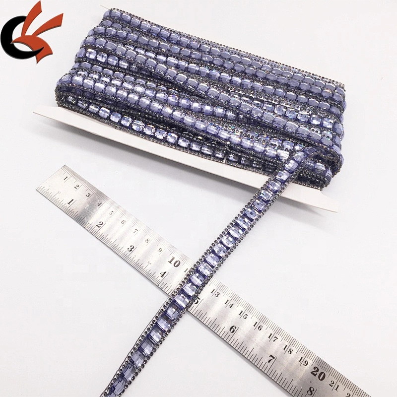 13mm width rhinestone roll mesh crystals trim yard hotfix self-adhesive ...