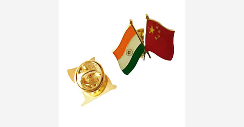 Promotional Gift Friendly All Countries Cross Pin Double Flag Lapel ...