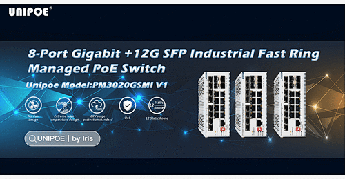 Unipoe - Industrial Fast Ring Managed PoE Switch PM3020GSMI V1-Unipoe
