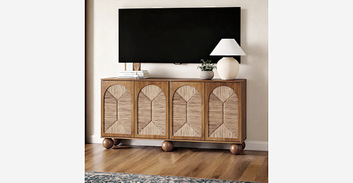 FUZHOU LICHENG INDUSTRIAL CO., LTD.-Wood Sideboard with Woven Texture ...