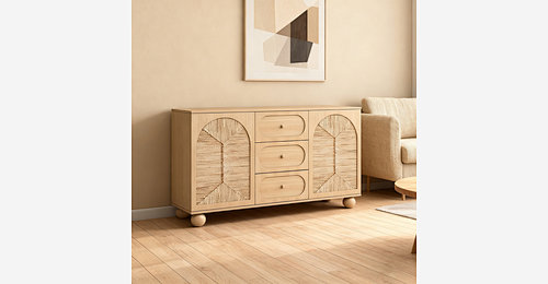 FUZHOU LICHENG INDUSTRIAL CO., LTD.-Wood Sideboard with Woven Texture ...