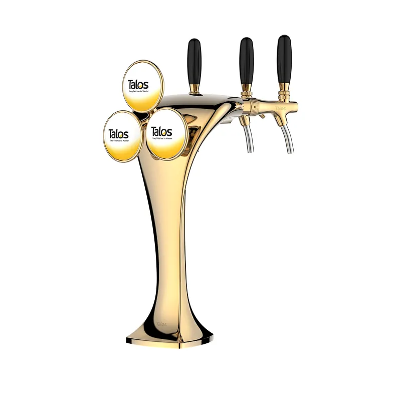 TALOS Cobra Tap Tower PVD 3-way Dispensing Tower Draft Beer Tower | TALOS