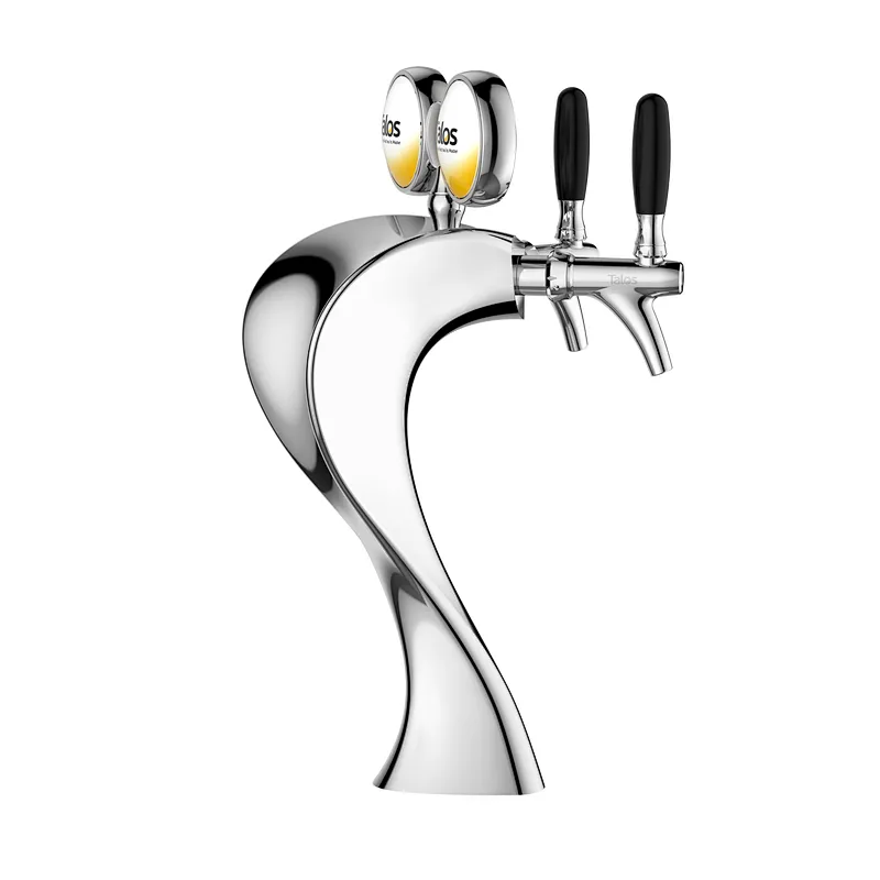 TALOS Dragon Tap Tower Chrome 2-way Dispensing Tower Draft Beer Tower ...