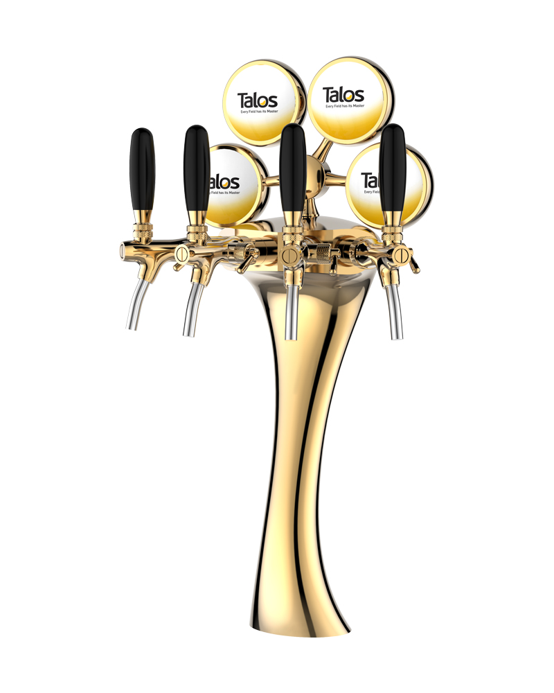 TALOS Elegance Tap Tower PVD 4-way Dispensing Tower Draft Beer Tower ...