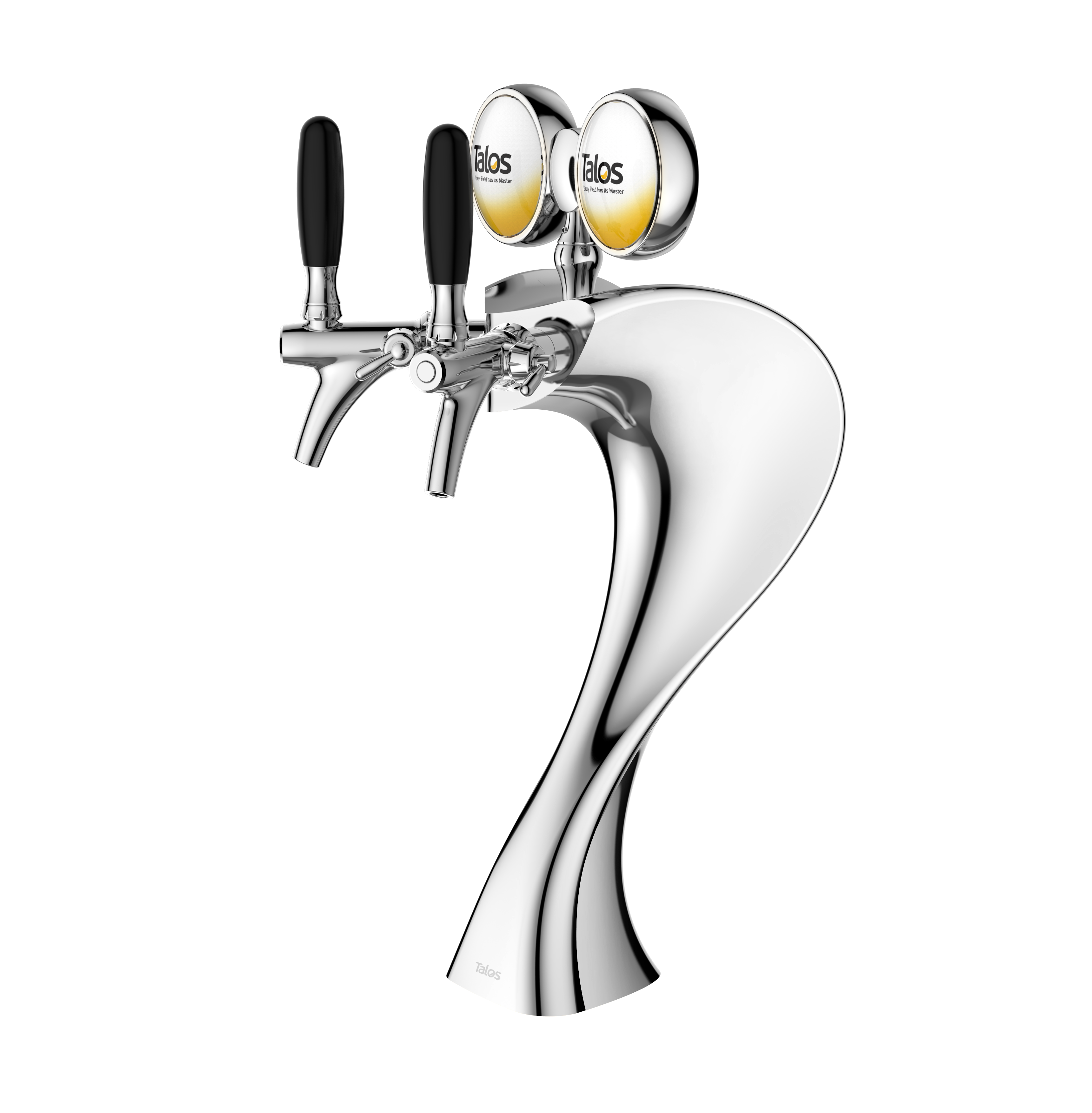 TALOS Dragon Tap Tower Chrome 2-way Dispensing Tower Draft Beer Tower ...