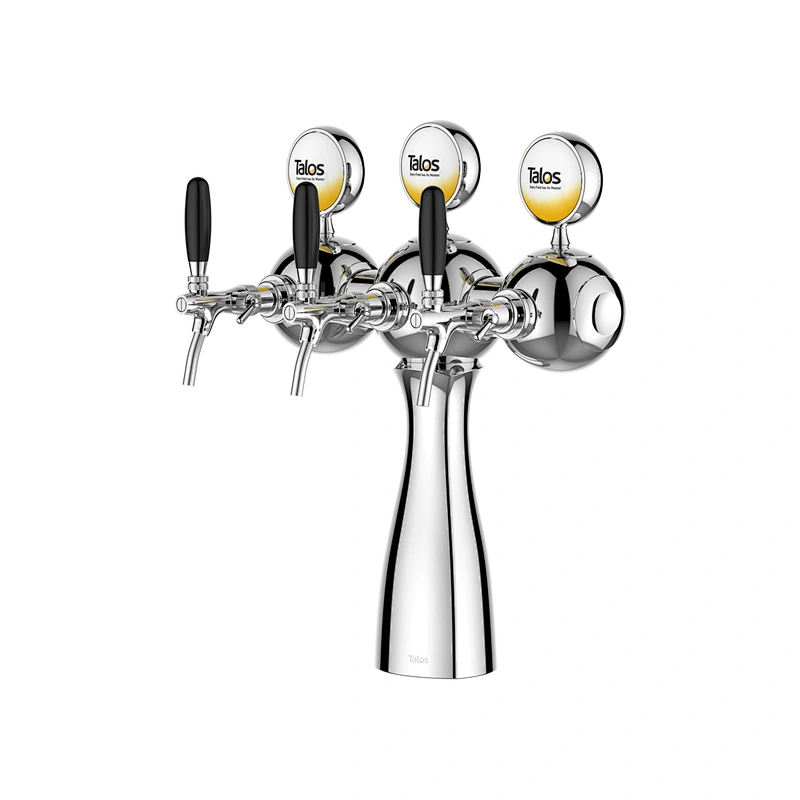 TALOS Parisian Tap Tower Chrome 3-way Dispensing Tower Draft Beer Tower ...