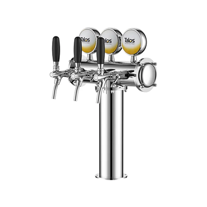 TALOS T Tower Stainless Steel 3 Tap Tower 85mm Beer Dispensing ...