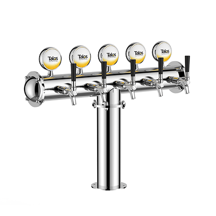 TALOS T Tower Stainless Steel 5 Tap Tower 85mm Beer Dispensing ...