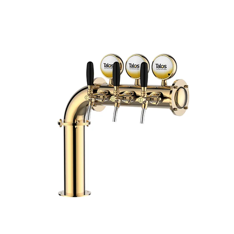 TALOS L Tower Stainless Steel 3 Tap Tower 85mm Beer Dispensing ...