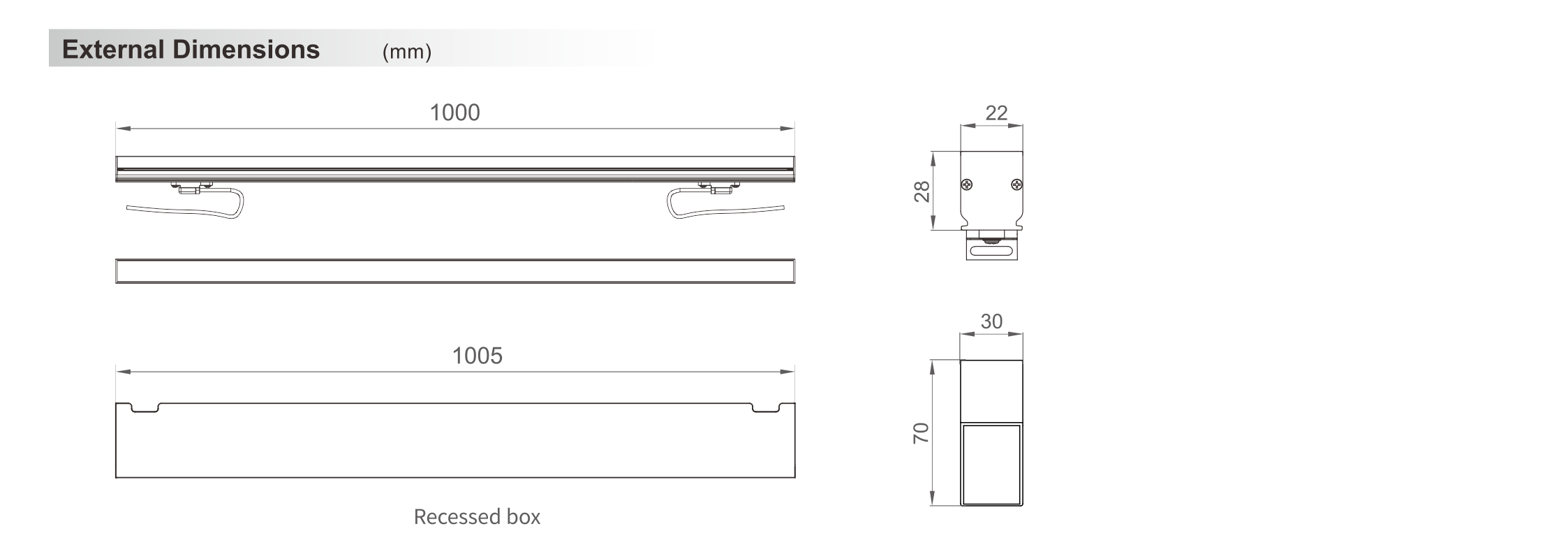 Linear Light Manufacturer | Wholesale LED Linear Light 22x28x6000mm