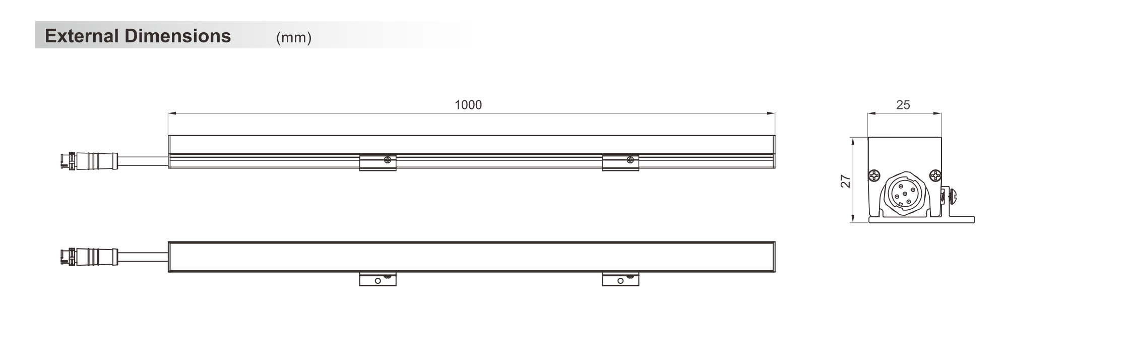 LED Linear Light 25x27x1000mm - Shone Lighting
