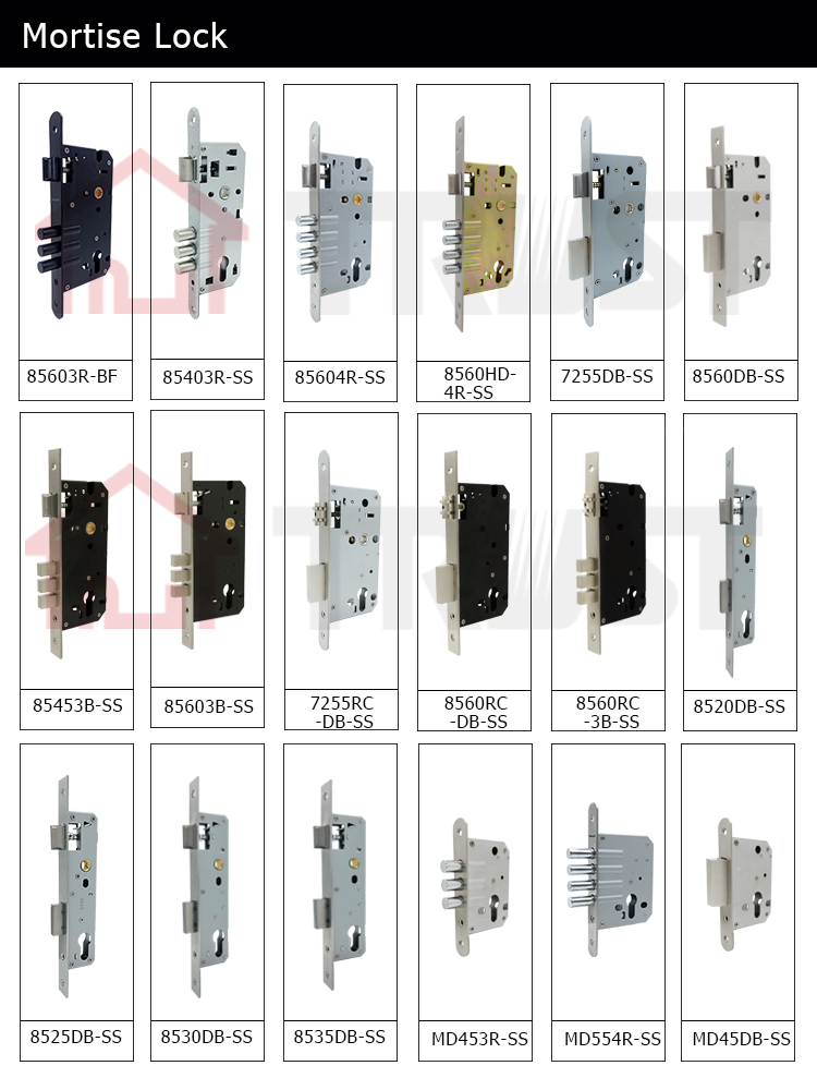 TRUST 7255-BF euro mortise lock set backset 55 center 72mm Matt from ...