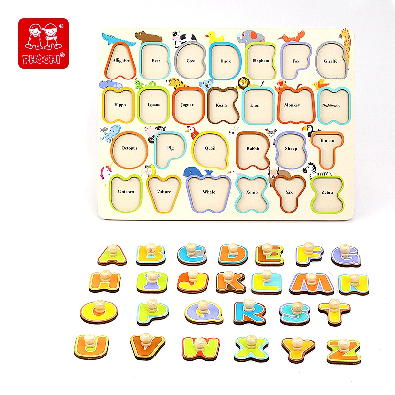 Phoohitoy - Wholesale Educational Wooden Alphabet Peg Puzzle