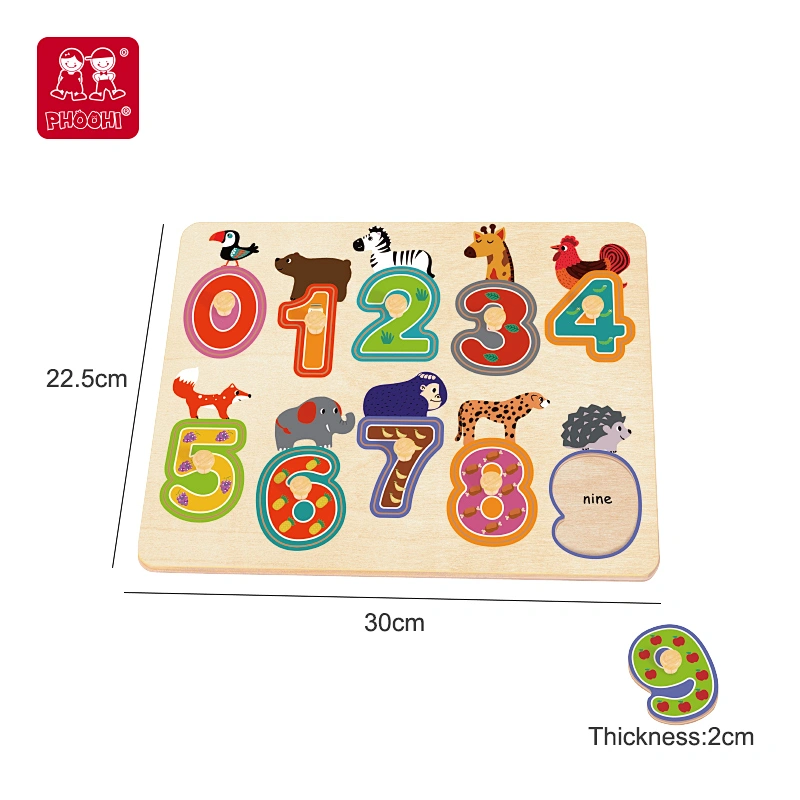 Phoohitoy - Wholesale Educational Preschool Wooden Number Peg Puzzle