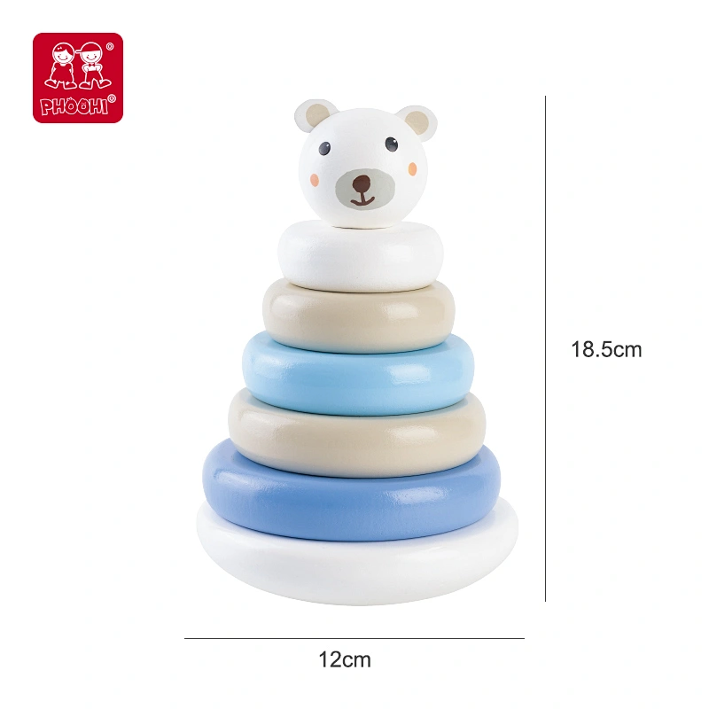 Phoohitoy - Wholesale Wooden Cartoon Bear Stacker Toy