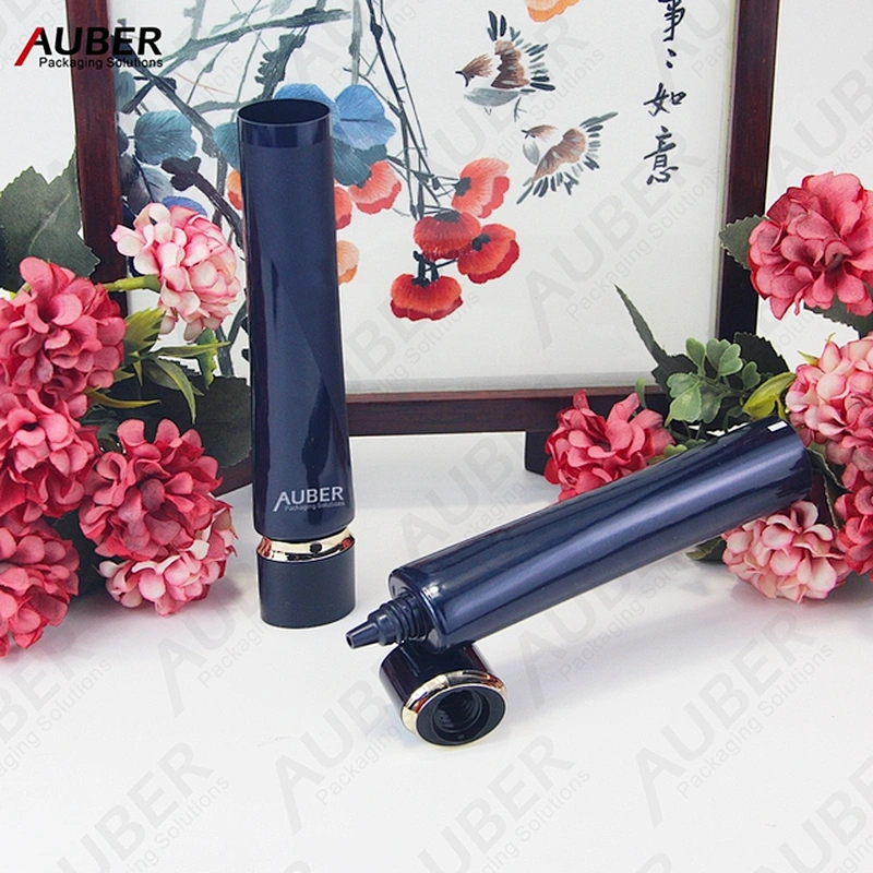 Deep blue oval plastic squeeze tubes-Auber