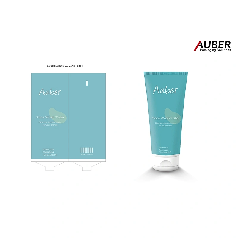 Matte blue tube with white flip top cap-Auber